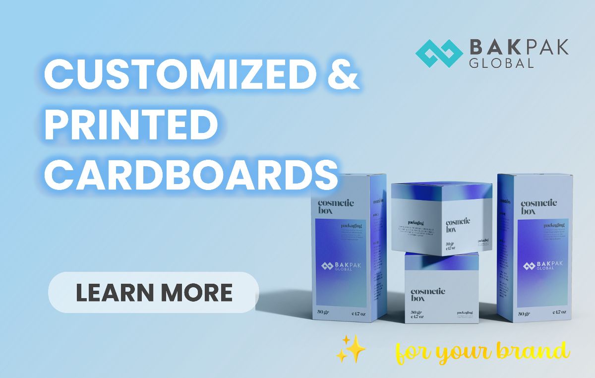 Custom Printed Cardboard Boxes Packages | BAKPAK Global
